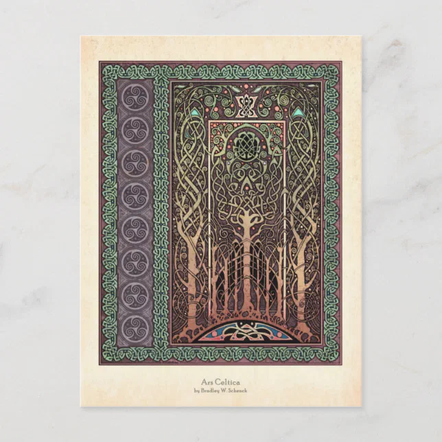 Celtic Trees Design Postcard | Zazzle
