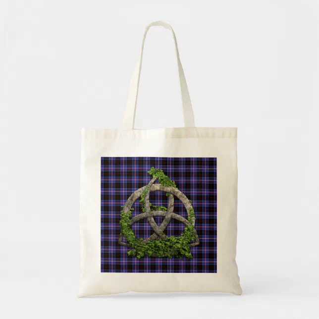 Celtic Trinity Knot And Clan Dunlap Tartan Tote Bag | Zazzle