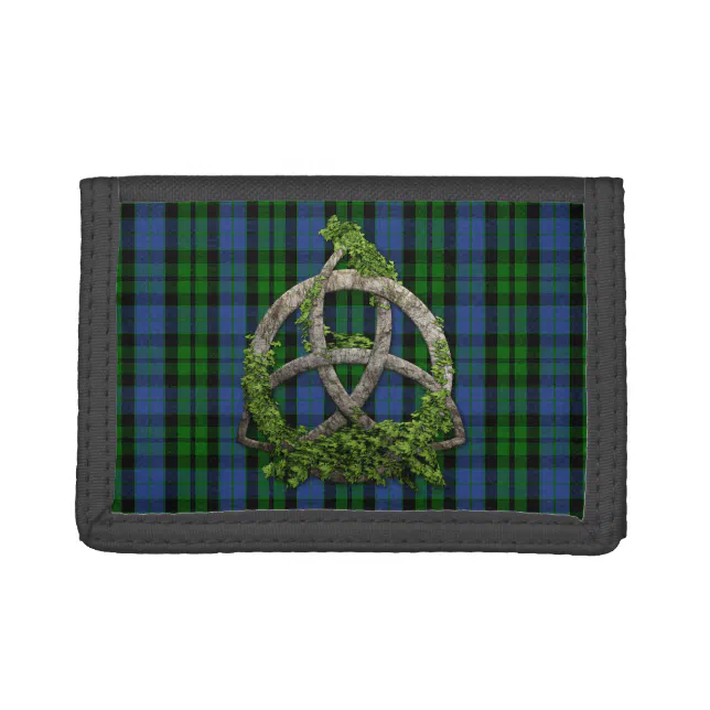 Celtic Trinity Knot And Clan MacKay Tartan Trifold Wallet | Zazzle
