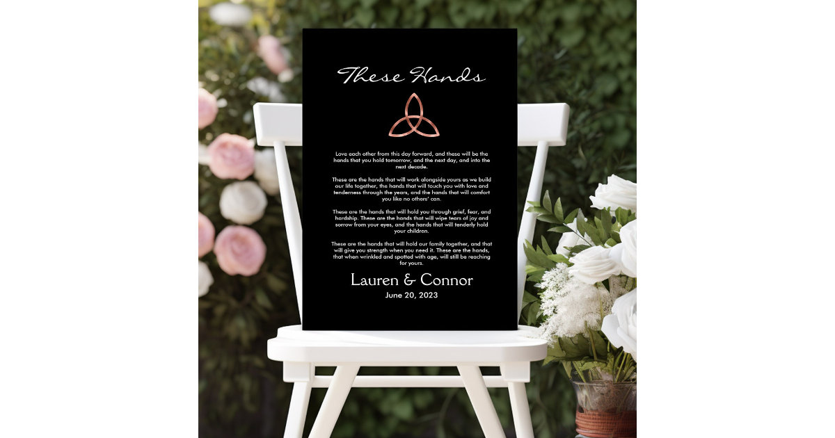 Celtic Trinity Knot Irish Wedding Vows Handfasting Canvas Print | Zazzle