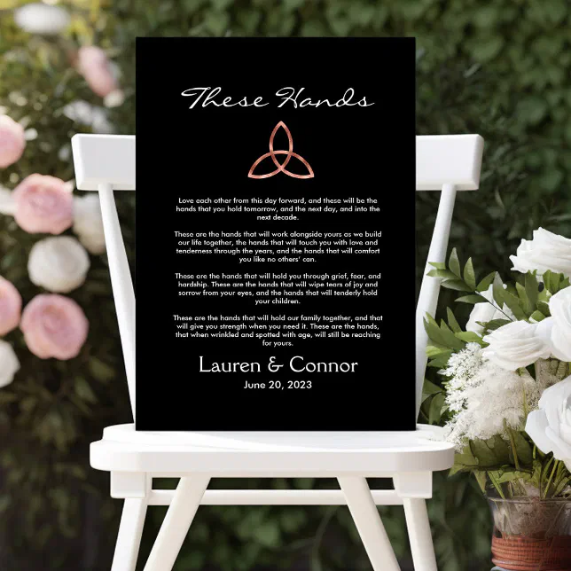 Celtic Trinity Knot Irish Wedding Vows Handfasting Canvas Print | Zazzle