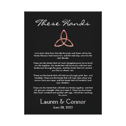 Celtic Trinity Knot Irish Wedding Vows Handfasting Canvas Print | Zazzle