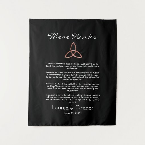 Celtic Trinity Knot Irish Wedding Vows Handfasting Tapestry | Zazzle