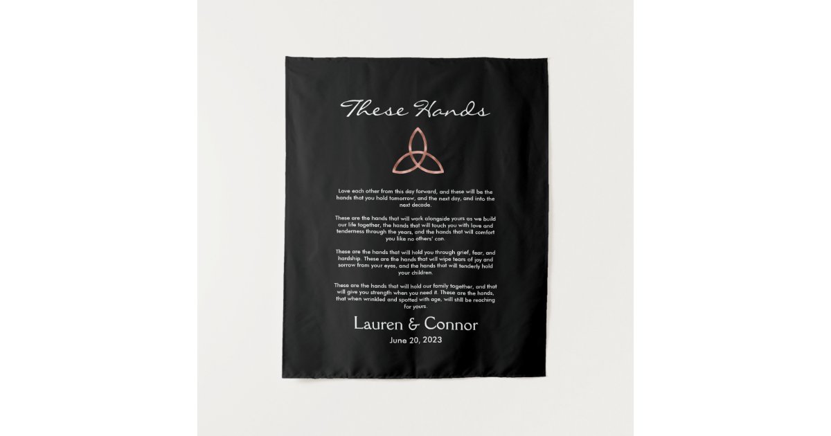 Celtic Trinity Knot Irish Wedding Vows Handfasting Tapestry | Zazzle
