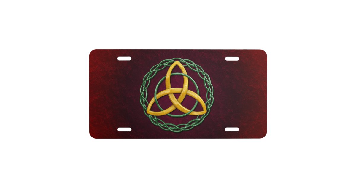 Celtic Trinity Knot License Plate | Zazzle