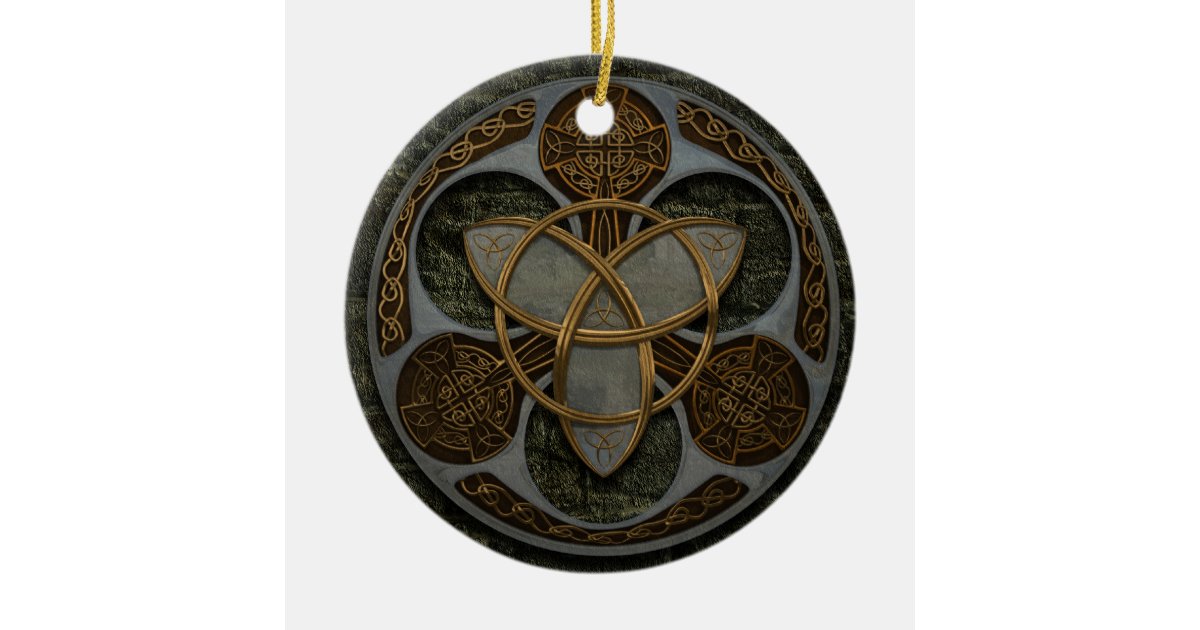 Celtic Trinity Shield Ceramic Ornament | Zazzle