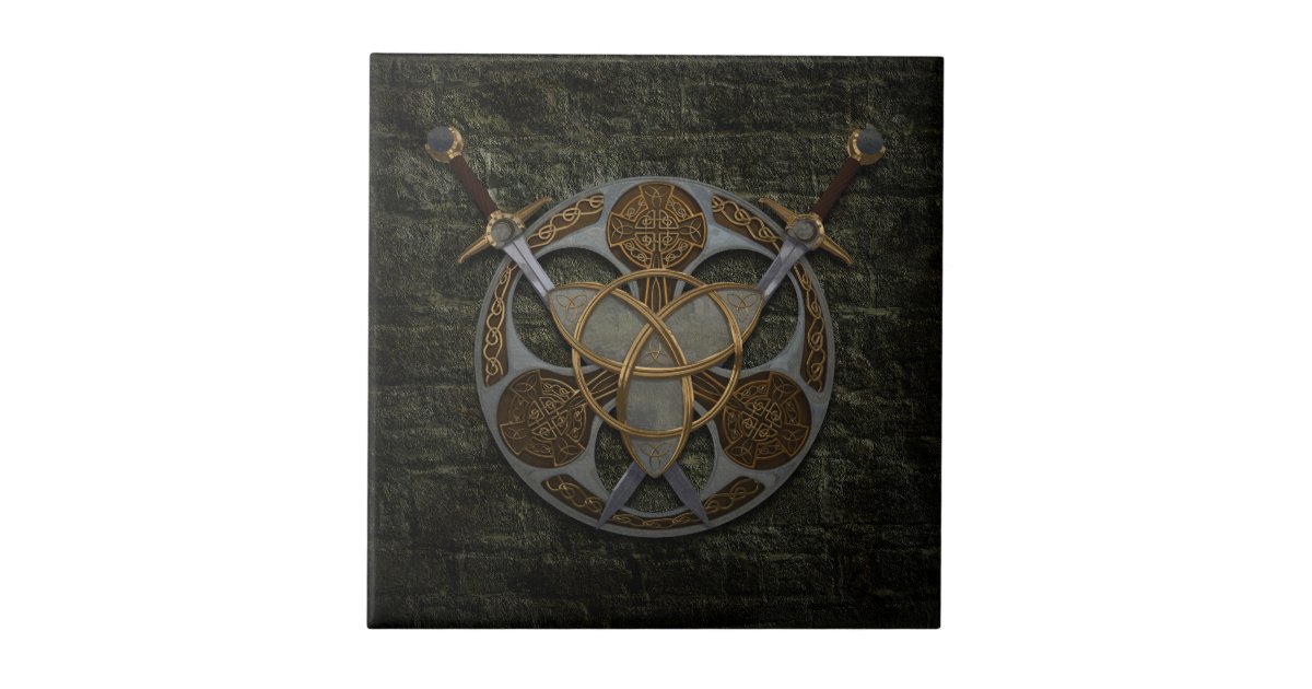 Celtic Trinity Shield Ceramic Tile | Zazzle