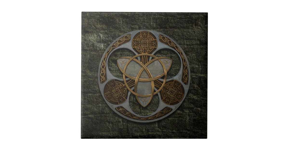 Celtic Trinity Shield Ceramic Tile | Zazzle