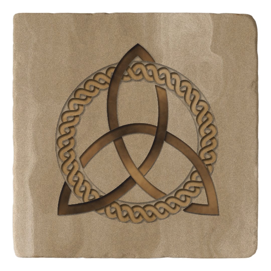Celtic Triquetra Trinity Knot Stone Trivet | Zazzle