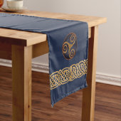 Celtic Triskelion (Blue) Custom Short Table Runner | Zazzle