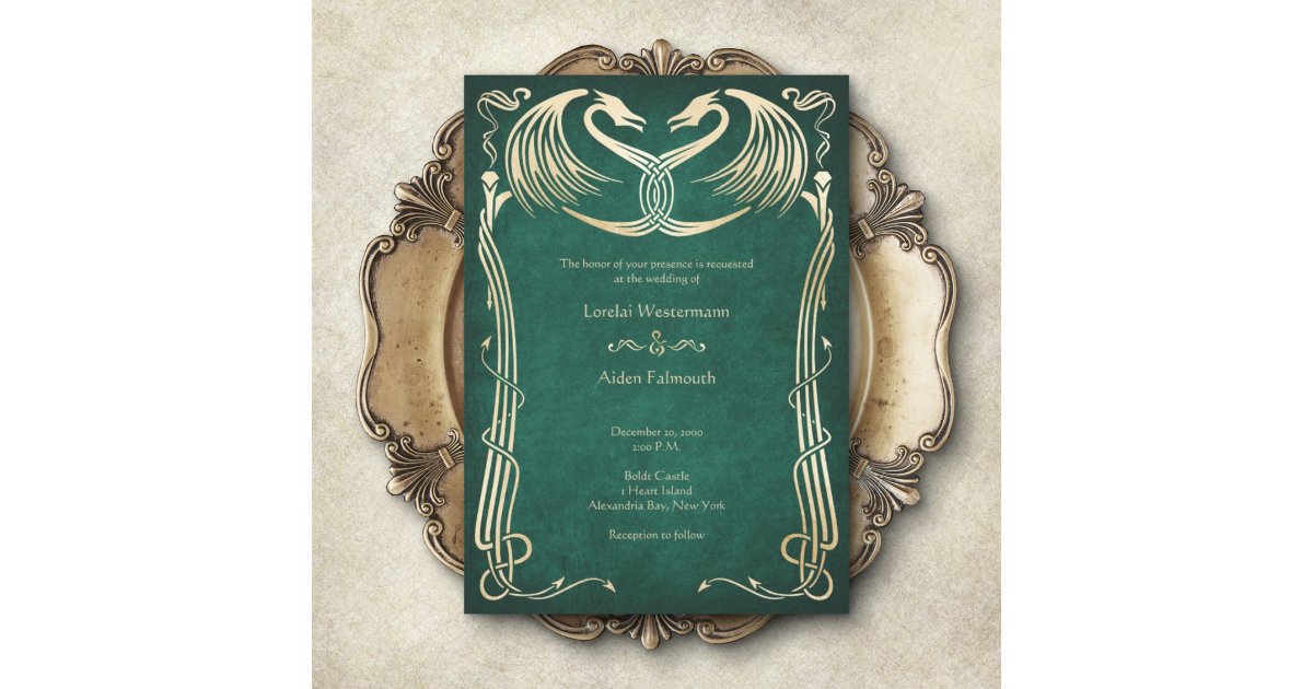 Celtic Viking Dragon Wedding Invitation | Zazzle