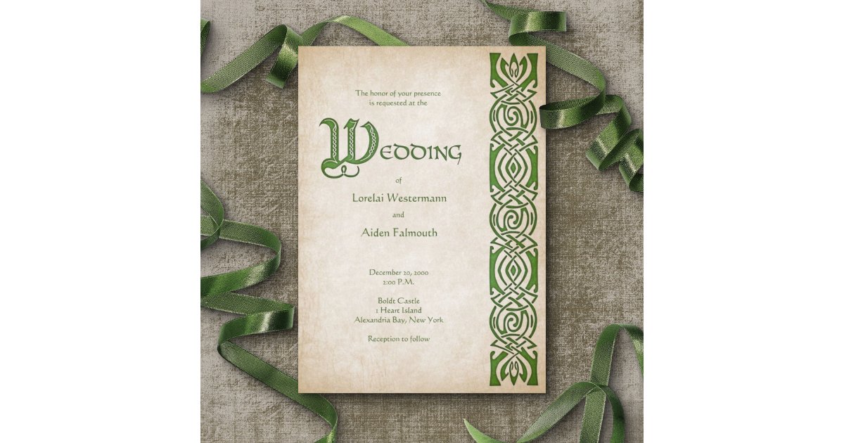 Celtic Viking Fantasy Wedding Invitation | Zazzle