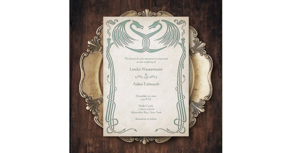 Celtic Viking Fantasy Wedding Invitation | Zazzle