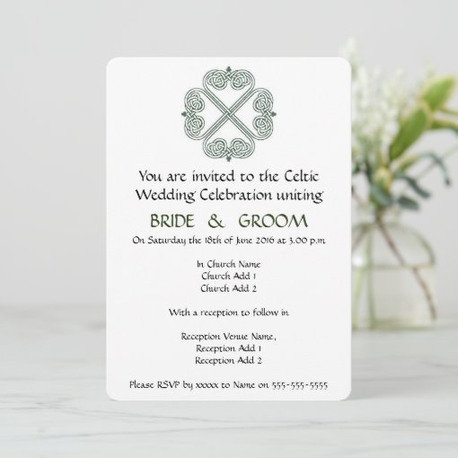 Celtic Wedding Celebration Invitation | Zazzle
