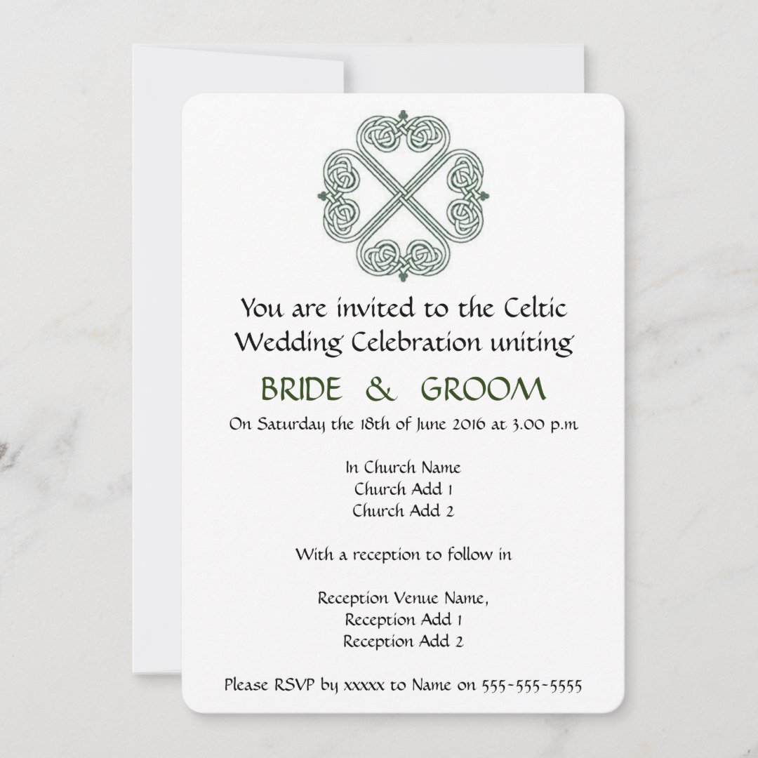 Celtic Wedding Celebration Invitation | Zazzle