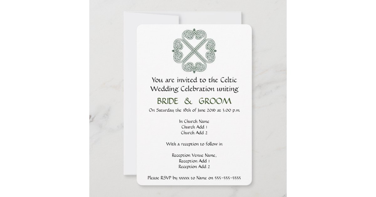 Celtic Wedding Celebration Invitation | Zazzle