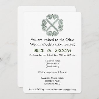 Celtic Wedding Celebration Invitation | Zazzle
