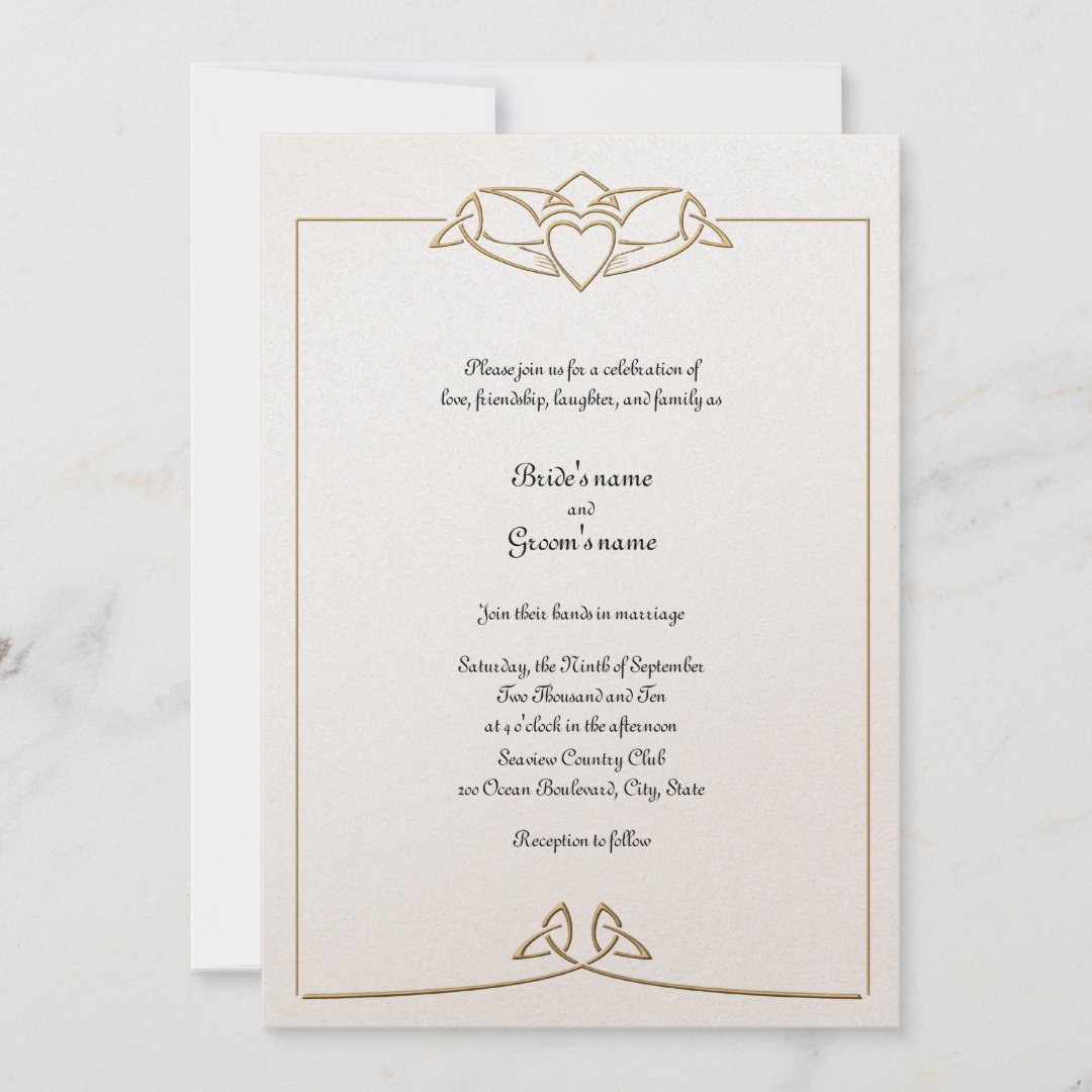 Celtic Wedding Invitation | Zazzle