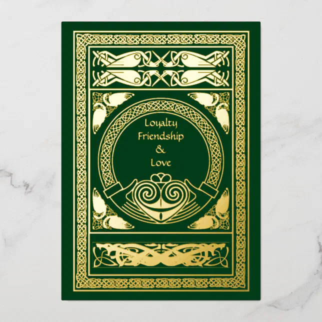 Celtic Wedding Invitation with Claddagh Foil Invitation | Zazzle