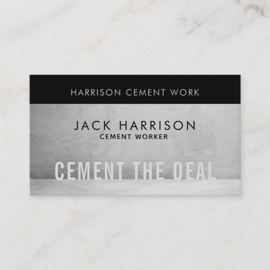 Cement the Deal Business Cards | Zazzle.com