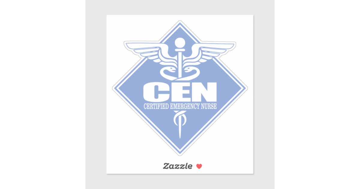 CEN (Certified Emergency Nurse) diamond Sticker | Zazzle