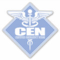 CEN (Certified Emergency Nurse) diamond Sticker | Zazzle
