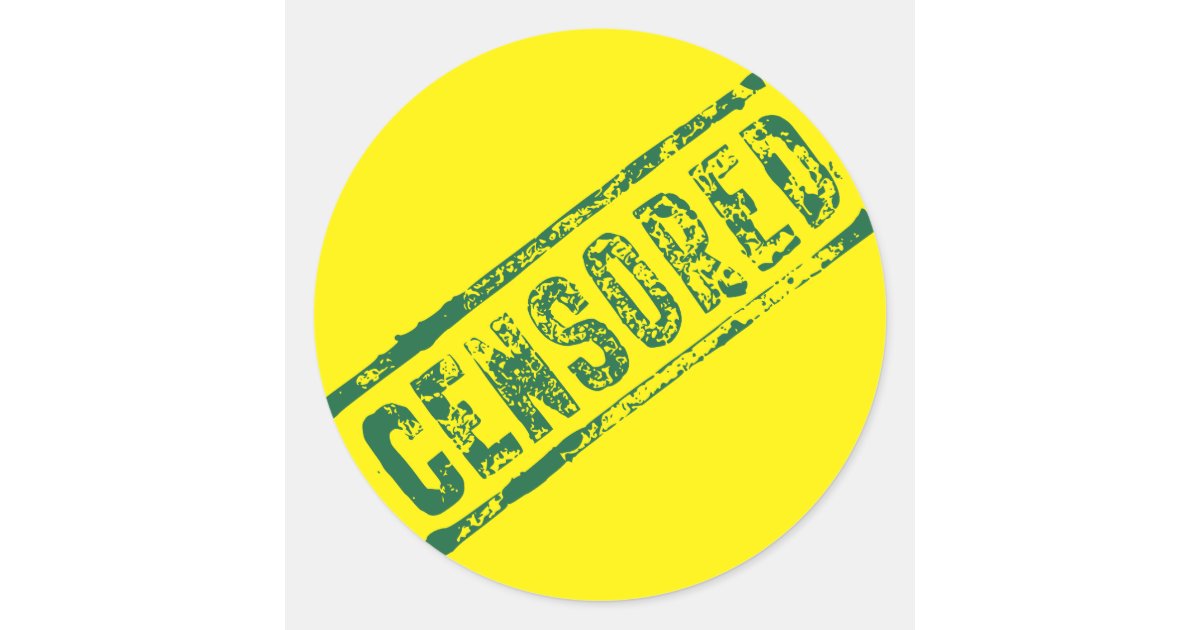 Censored Classic Round Sticker | Zazzle
