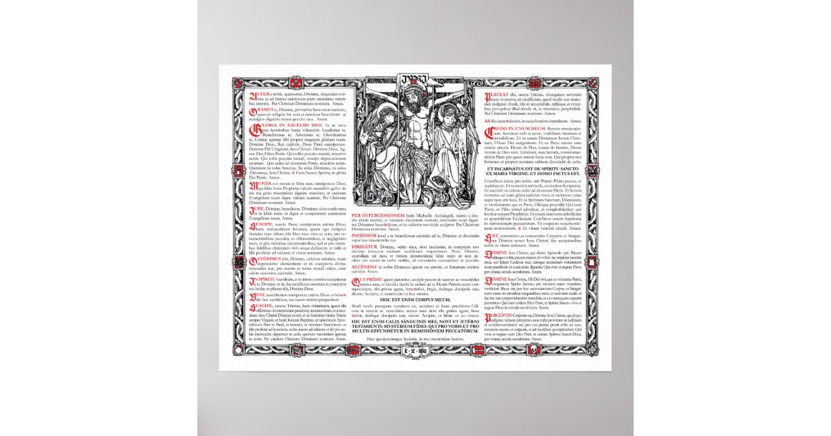 Center Altar Card Poster | Zazzle