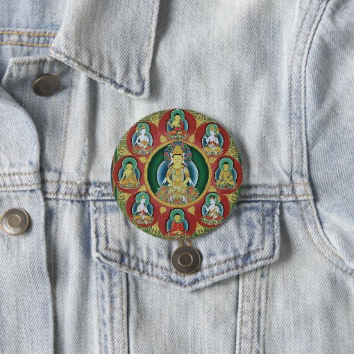 Center of a Taizokai Mandala Pinback Button | Zazzle