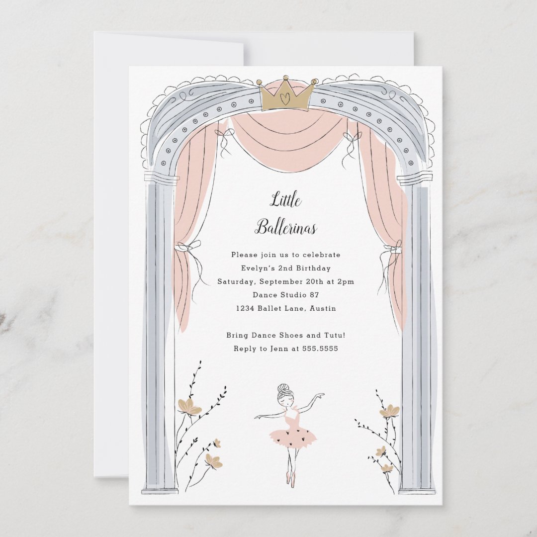 Center Stage Kids Birthday Party Invitation | Zazzle