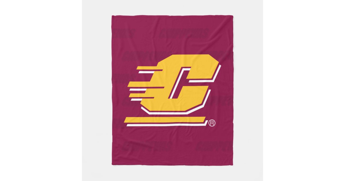 Central Michigan Logo Watermark Fleece Blanket | Zazzle