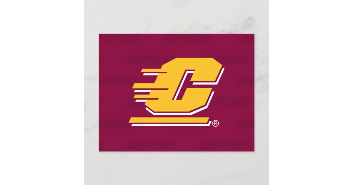 Central Michigan Logo Watermark Invitation Postcard | Zazzle