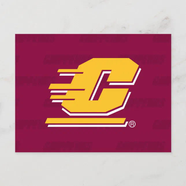 Central Michigan Logo Watermark Invitation Postcard | Zazzle
