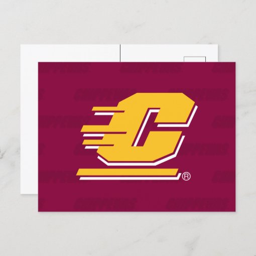 Central Michigan Logo Watermark Invitation Postcard | Zazzle