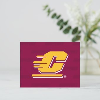 Central Michigan Logo Watermark Invitation Postcard | Zazzle