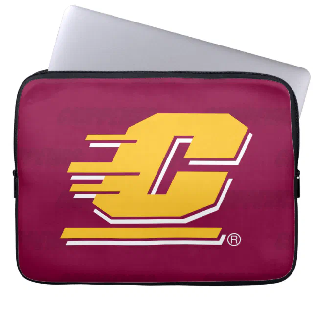 Central Michigan Logo Watermark Laptop Sleeve | Zazzle