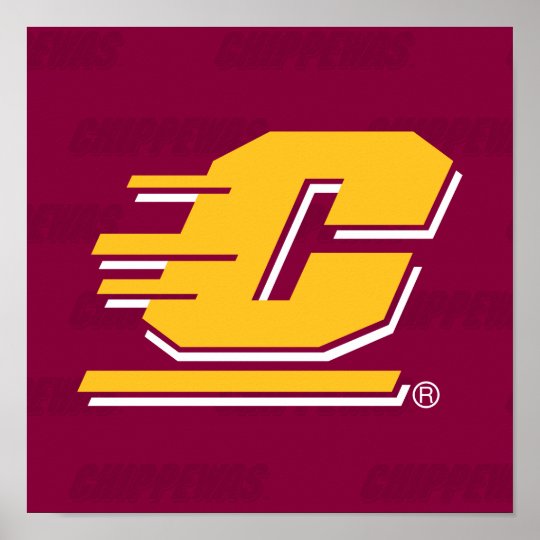 Central Michigan Logo Watermark Poster | Zazzle.com