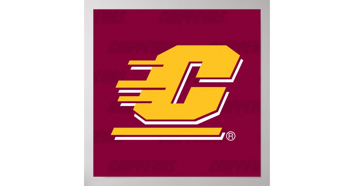 Central Michigan Logo Watermark Poster | Zazzle
