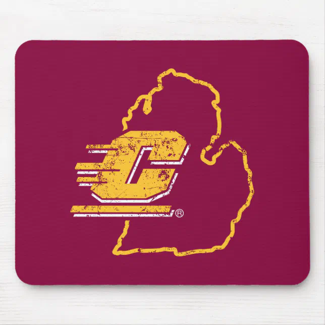 Central Michigan University State Love Mouse Pad | Zazzle