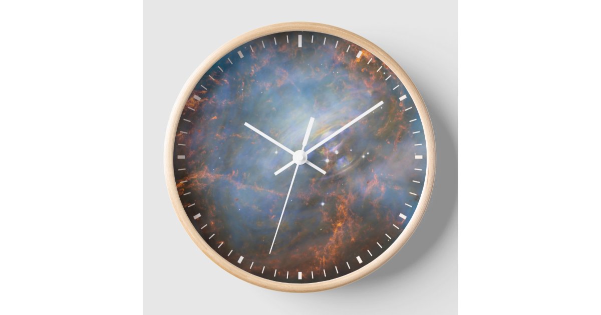 Central Neutron Star In The Crab Nebula. Clock | Zazzle