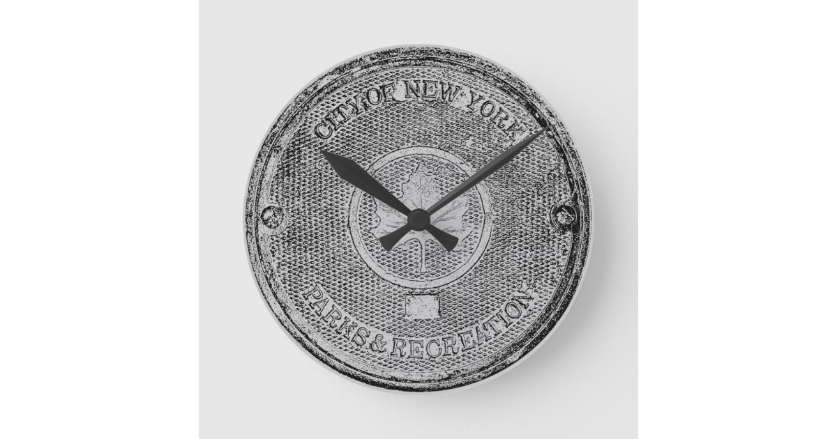 Central Park NYC Round Clock | Zazzle
