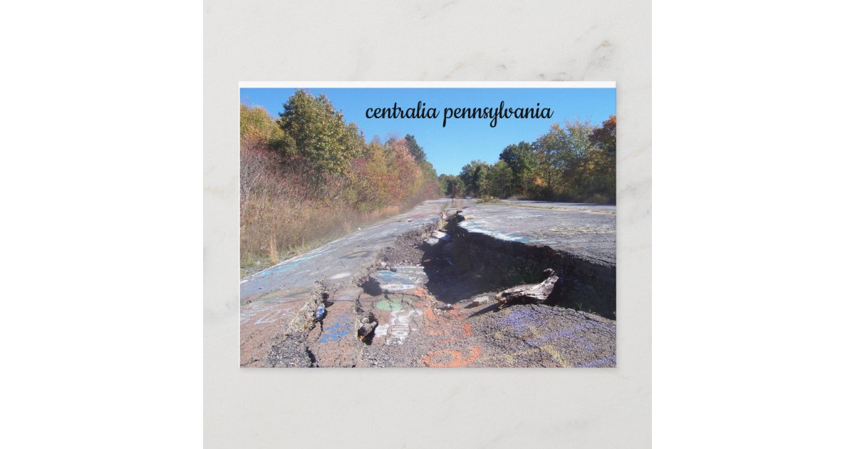 centralia pennsylvania graffiti road postcard | Zazzle