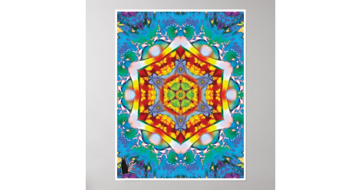 Centris Kinetic Collage Kaleidoscope Poster | Zazzle