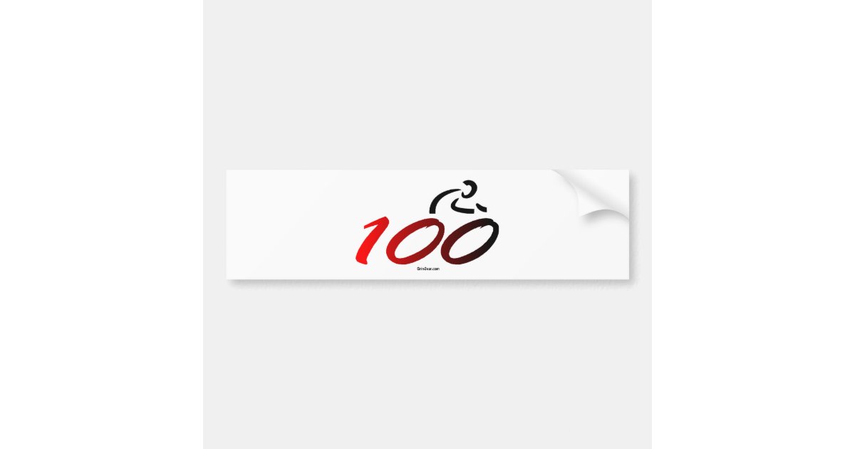 Century bike ride bumper sticker | Zazzle