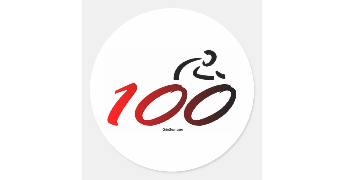 Century bike ride classic round sticker | Zazzle