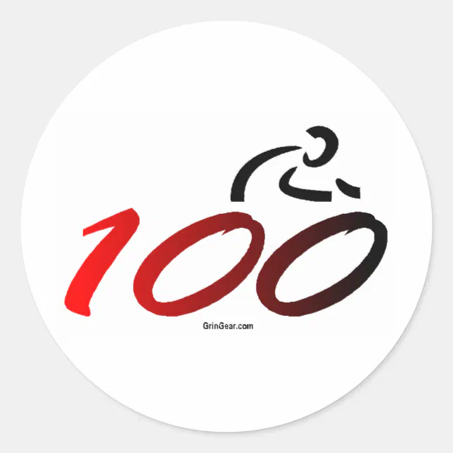 Century bike ride classic round sticker | Zazzle