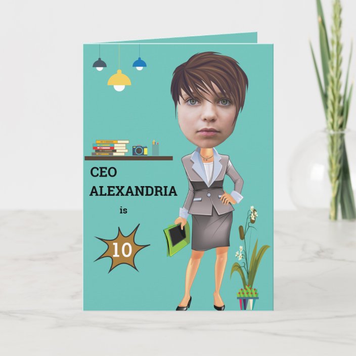 CEO BusinessWOMAN Photo Sensational FUN Birthday Card | Zazzle