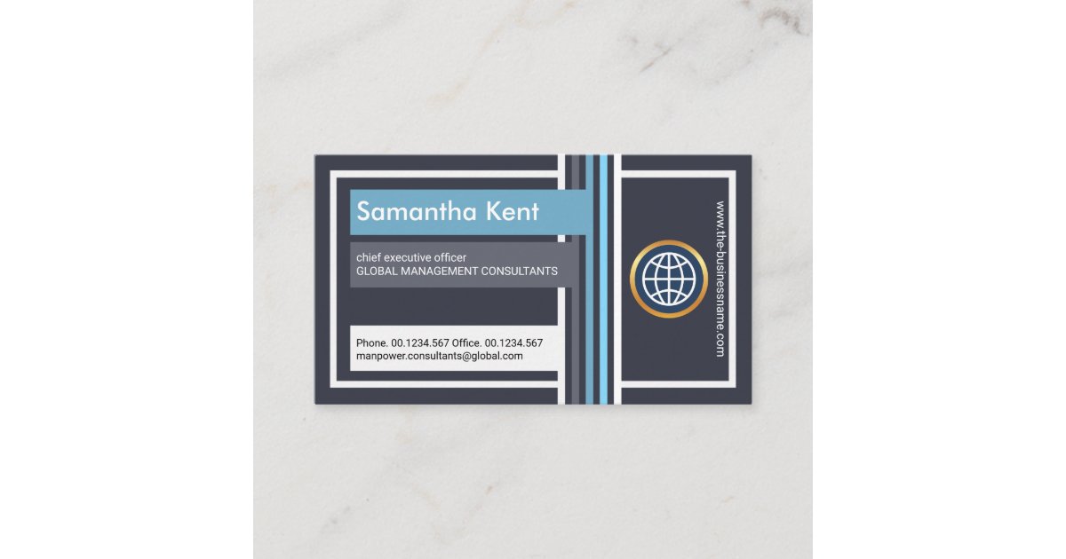 CEO Founder Creative Concise Compartments Business Card | Zazzle