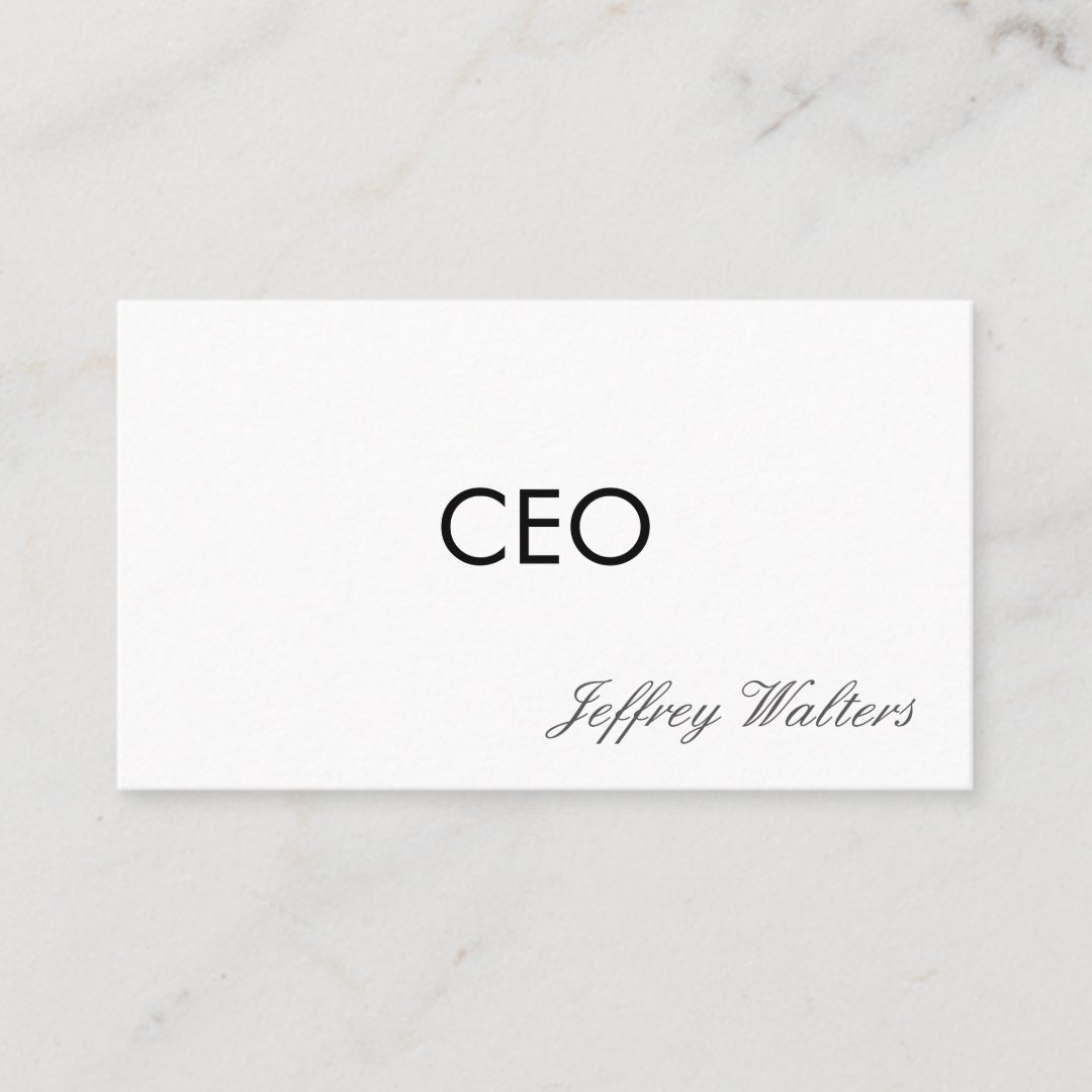 CEO | Professional Business Card | Zazzle