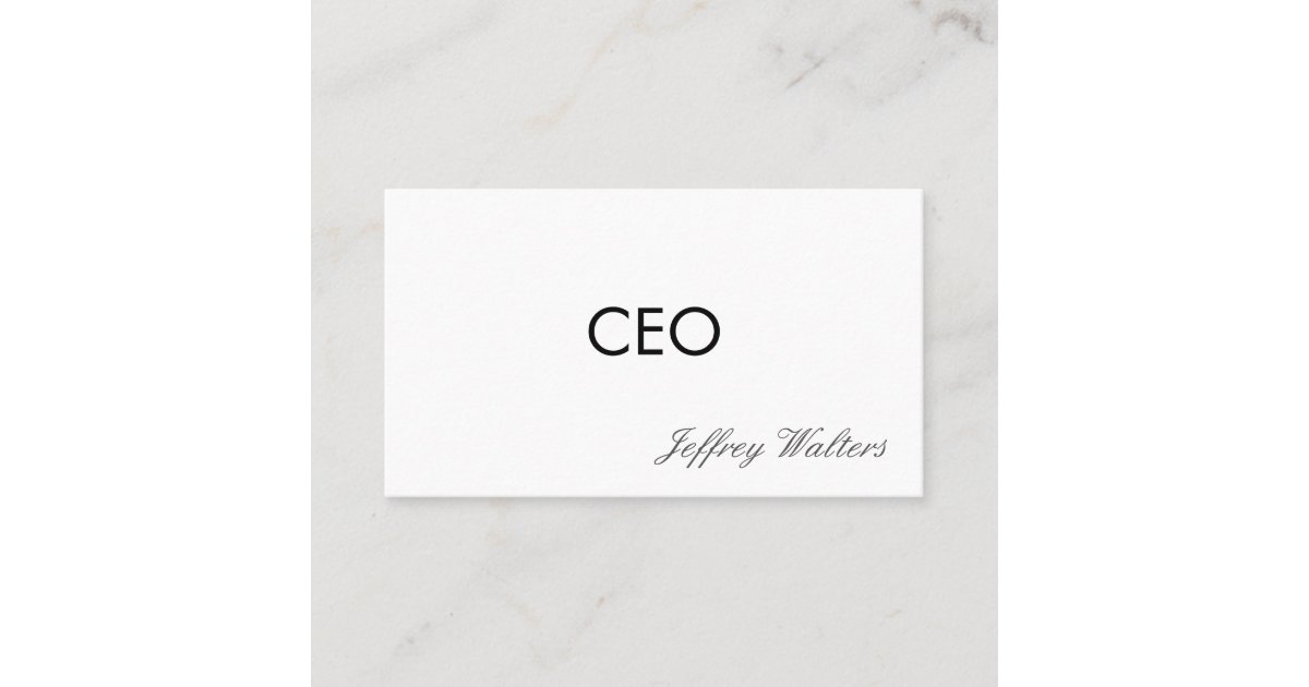 CEO | Professional Business Card | Zazzle
